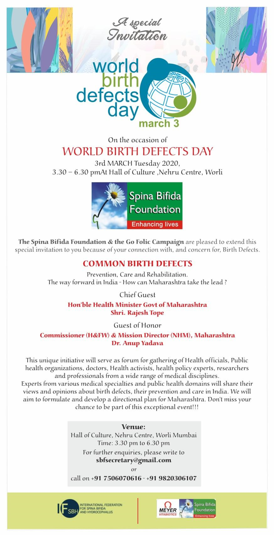 World Birth Defect Day Event – SBF